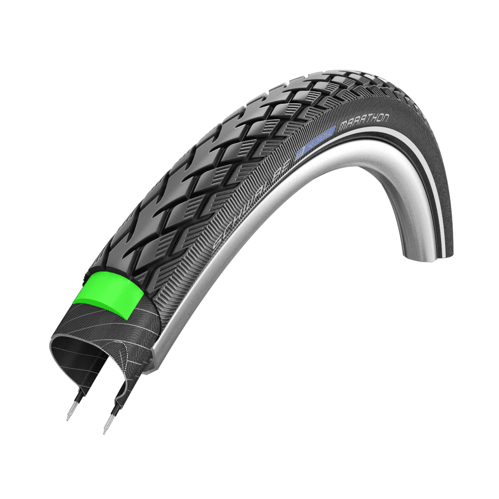 Schwalbe Marathon 26x2.0 Tire - Wire Bead, Reflective Sidewall ...