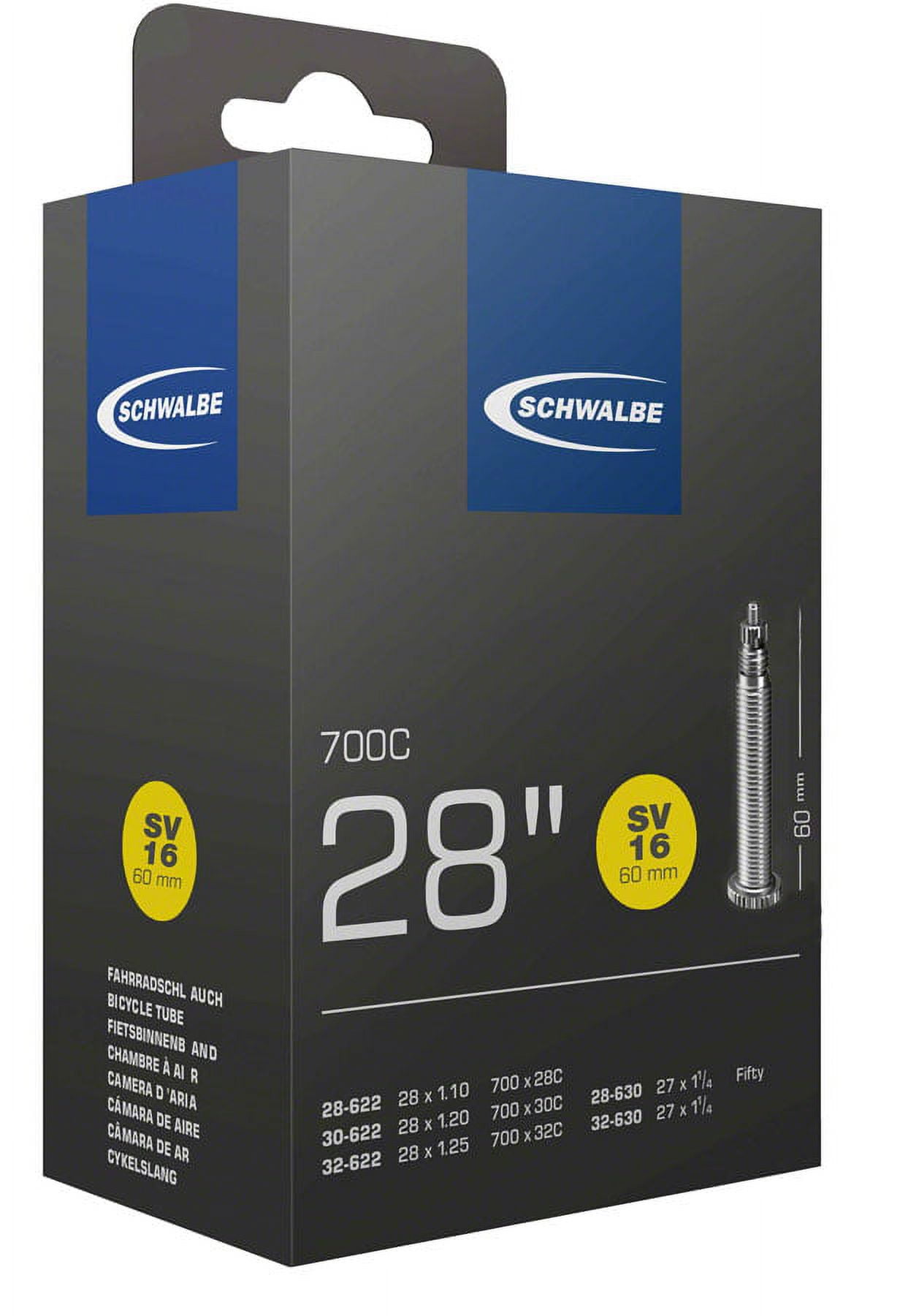 Schwalbe Standard Tube - 700 x 28 - 32mm, 60mm Presta Valve - Walmart.com