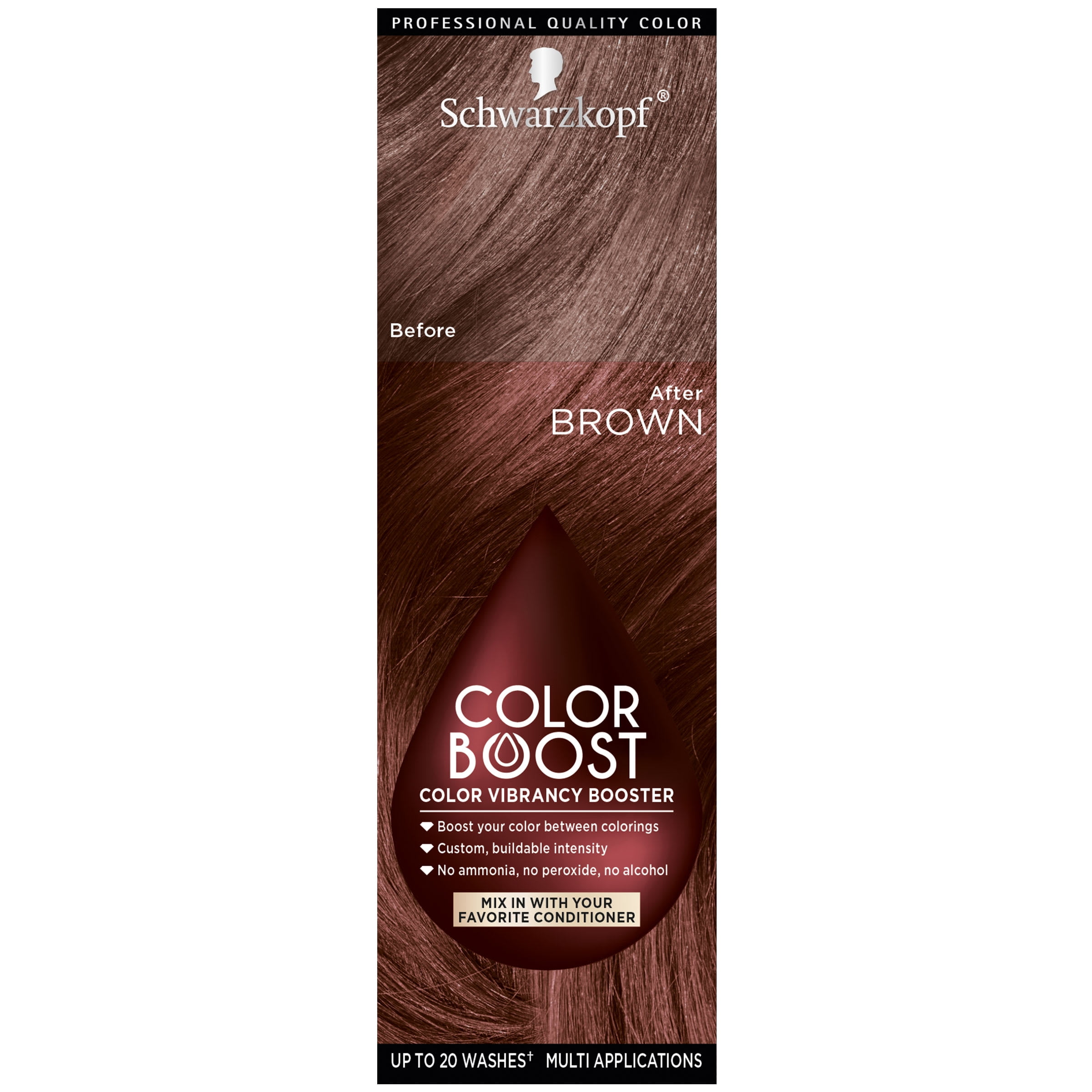 Schwarzkopf Color Boost Color Vibrancy Booster Brown 1 fl oz, Semi ...