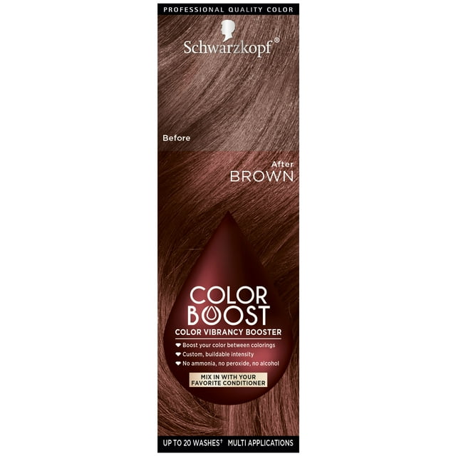 Schwarzkopf Color Boost Vibrancy Booster for Enhanced Hair Color, Brown ...