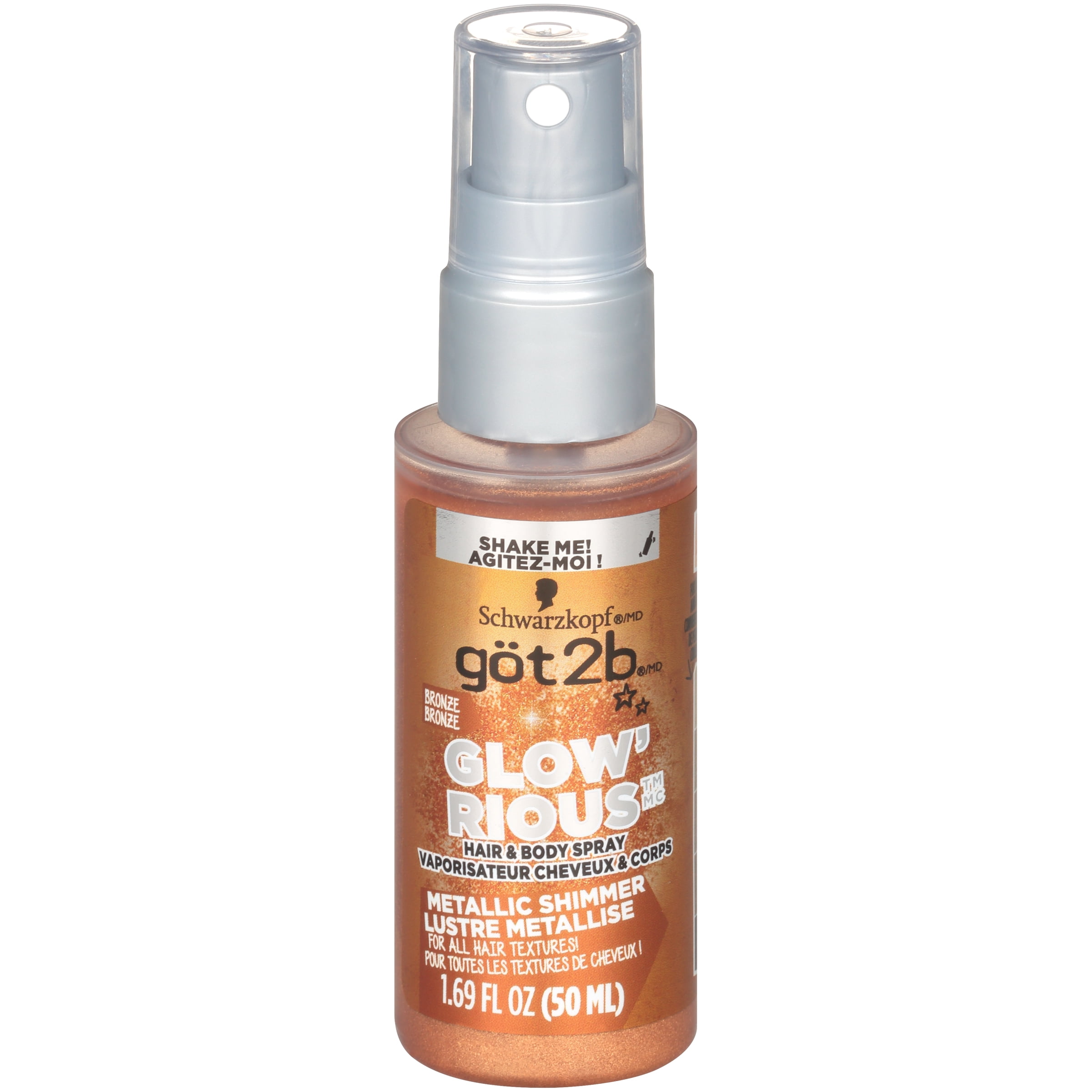 Schwarzkopf Got2b Glow'Rious Hair & Body Spray, Bronze, 1.7 Ounce ...