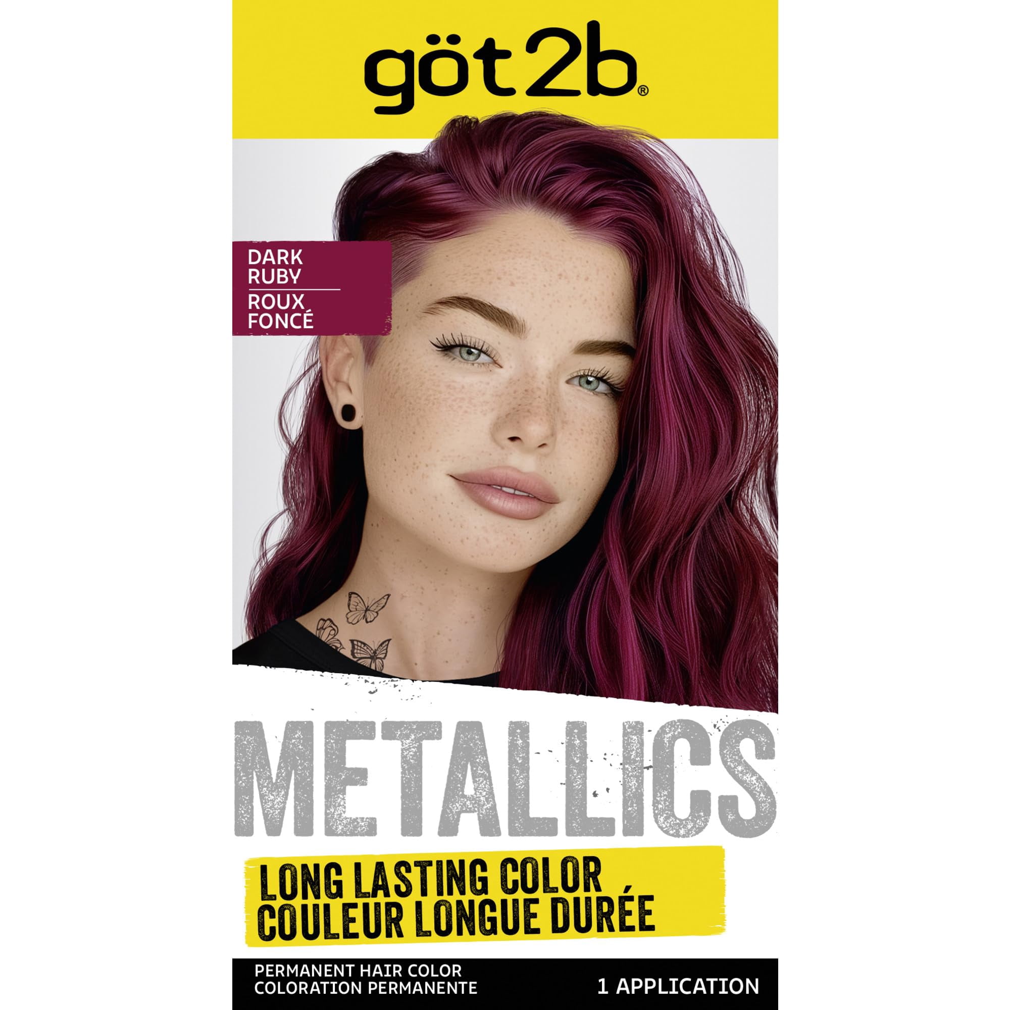Schwarzkopf Got2b Metallics Permanent TMA2 Hair Color, M68 Dark Ruby ...