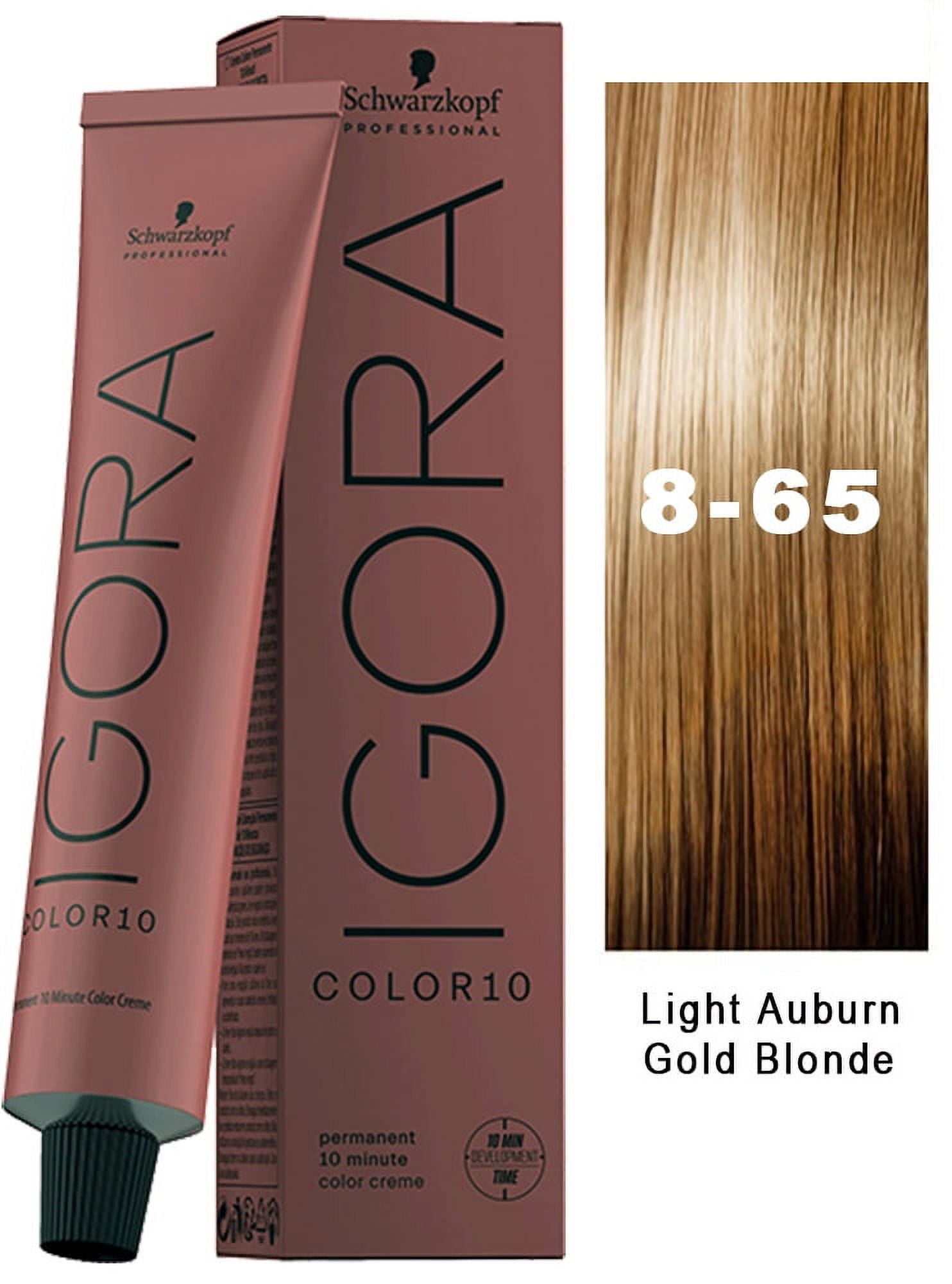 Schwarzkopf Igora Color10 Permanent Hair Color, 8-65 Light Auburn Gold ...