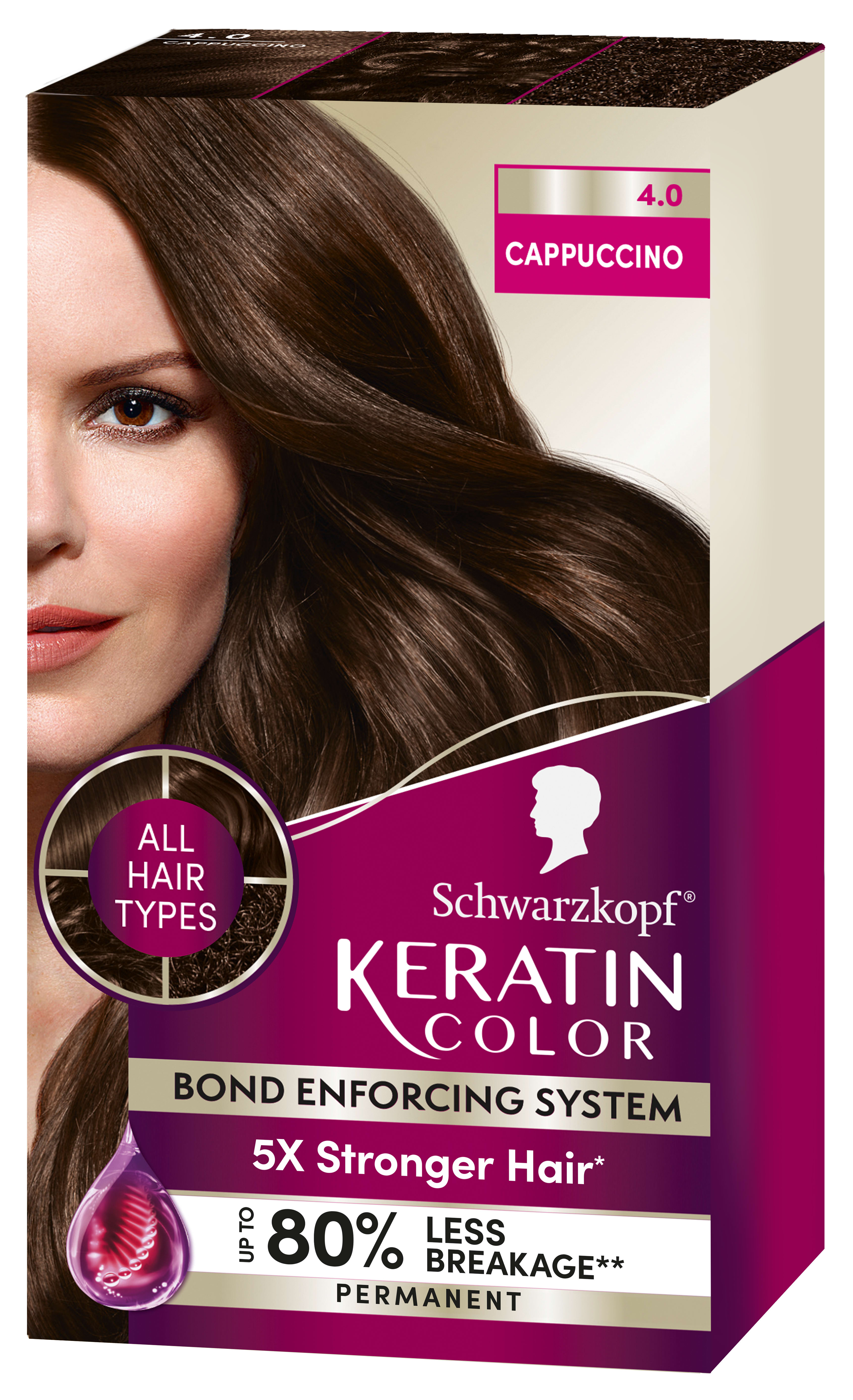 Schwarzkopf Keratin Color Permanent Hair Color, 1.9 Rich Caviar, 1 ...