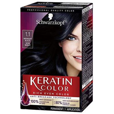 Schwarzkopf Keratin Color, Color & Moisture Permanent Hair Color Cream ...