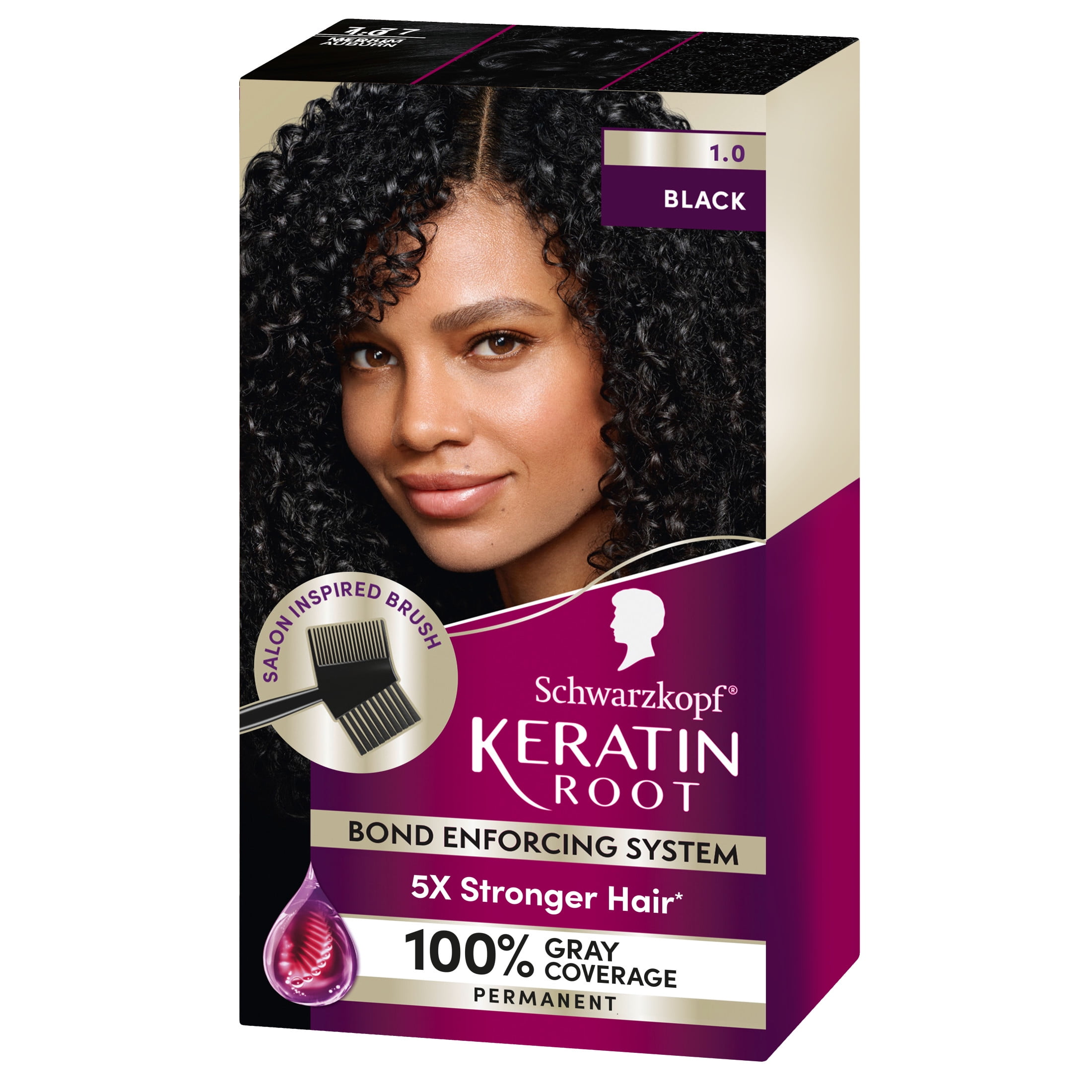 Schwarzkopf Keratin Color Root Permanent Hair Color Kit Black for Gray ...