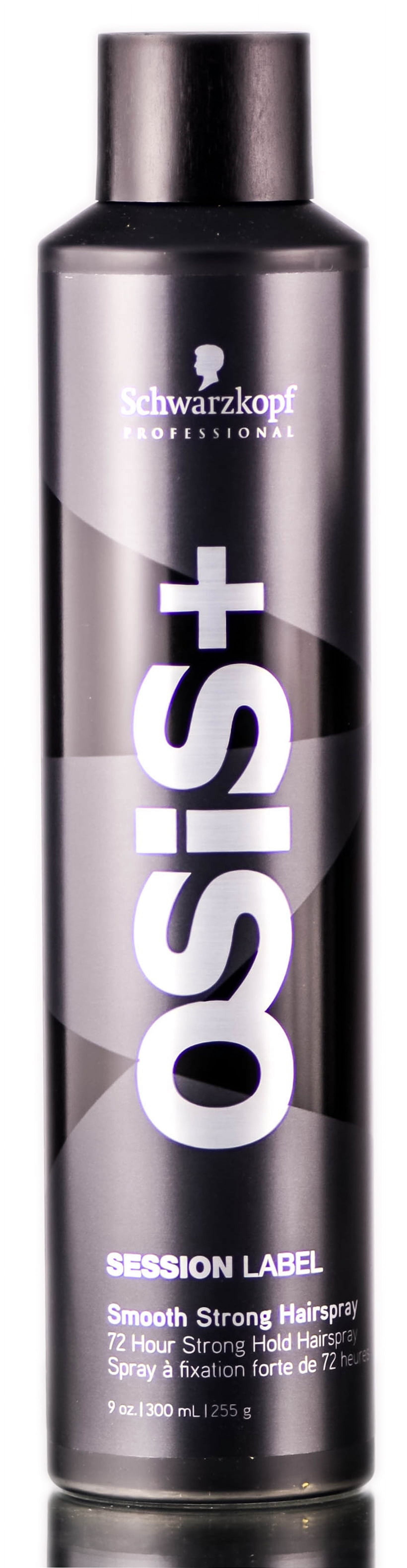 Schwarzkopf OSiS+ Session Label Hairspray, 72 Hour Strong Hold, Heat ...