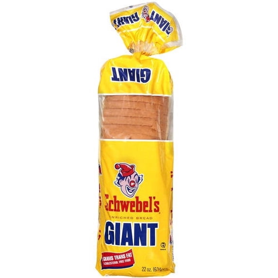 Schwebel's Giant White Bread Loaf, 22 oz, 24 Count - Walmart.com
