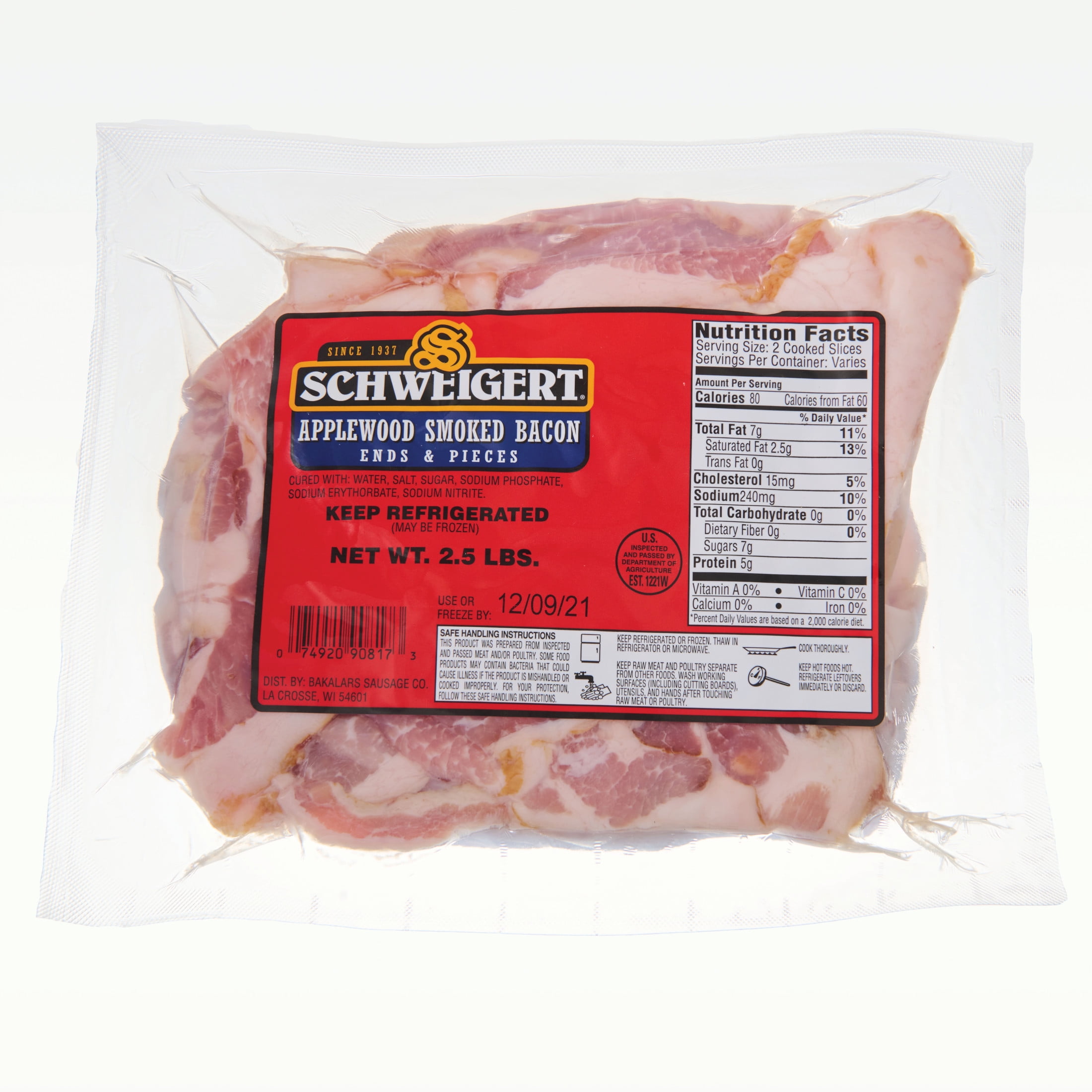 Schweigert Applewood Smoked Refrigerated Bacon Ends & Pieces, 40oz ...