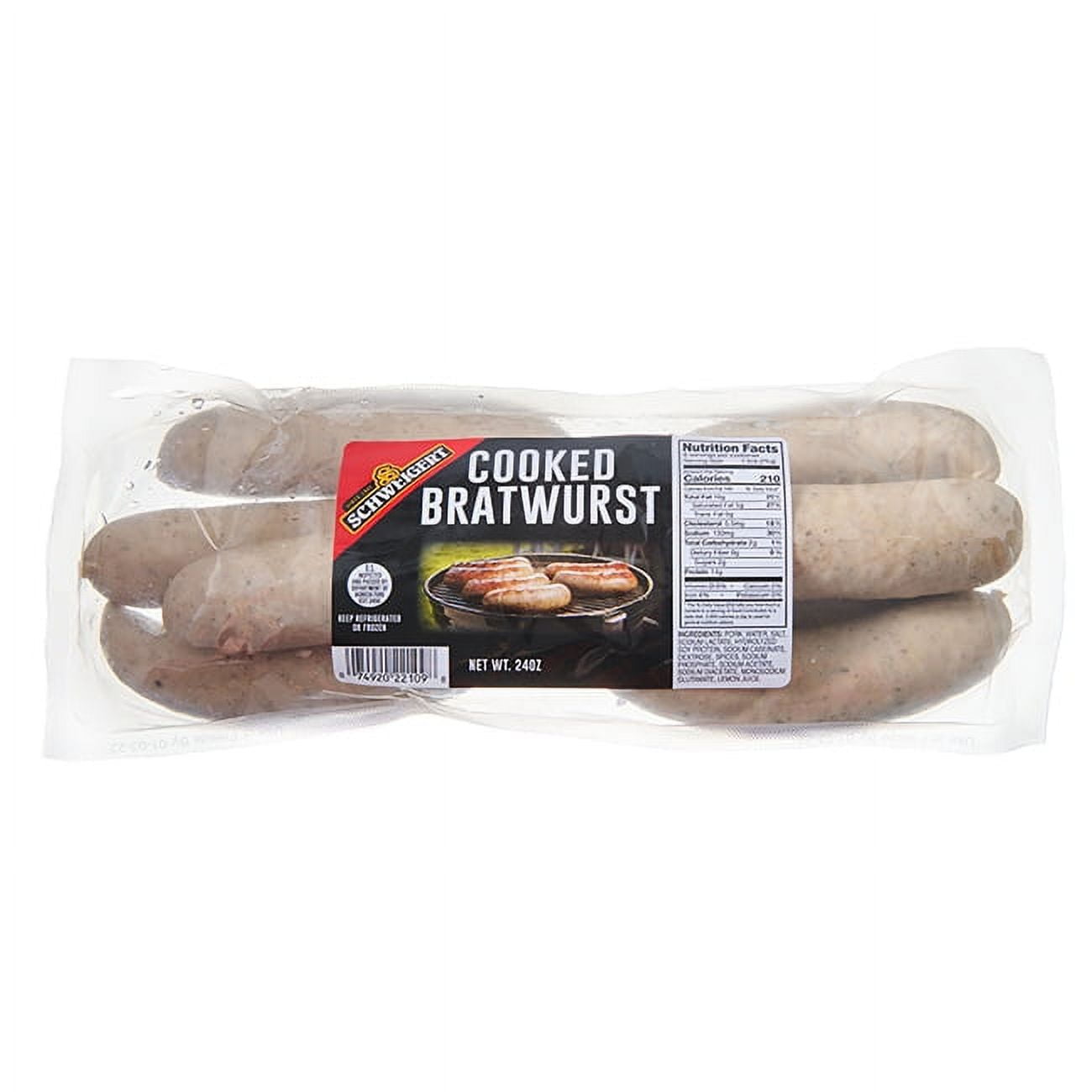 Schweigert Fully Cooked Bratwurst 8 24oz - Walmart.com