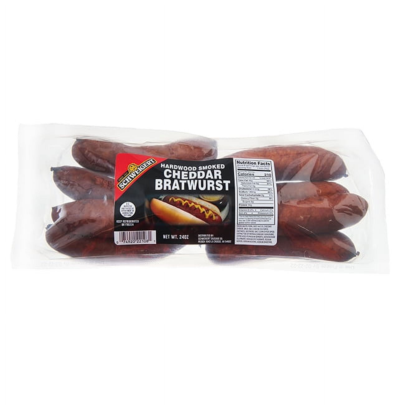 Schweigert Fully Cooked Cheddar Brats 8 24oz - Walmart.com
