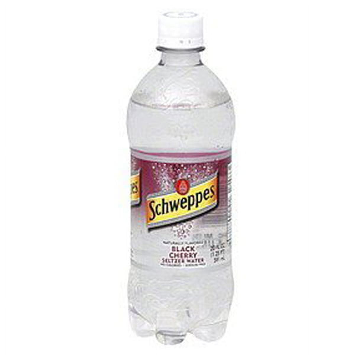 Schweppes Black Cherry Seltzer 20 Oz Plastic Bottles Pack of 24 ...