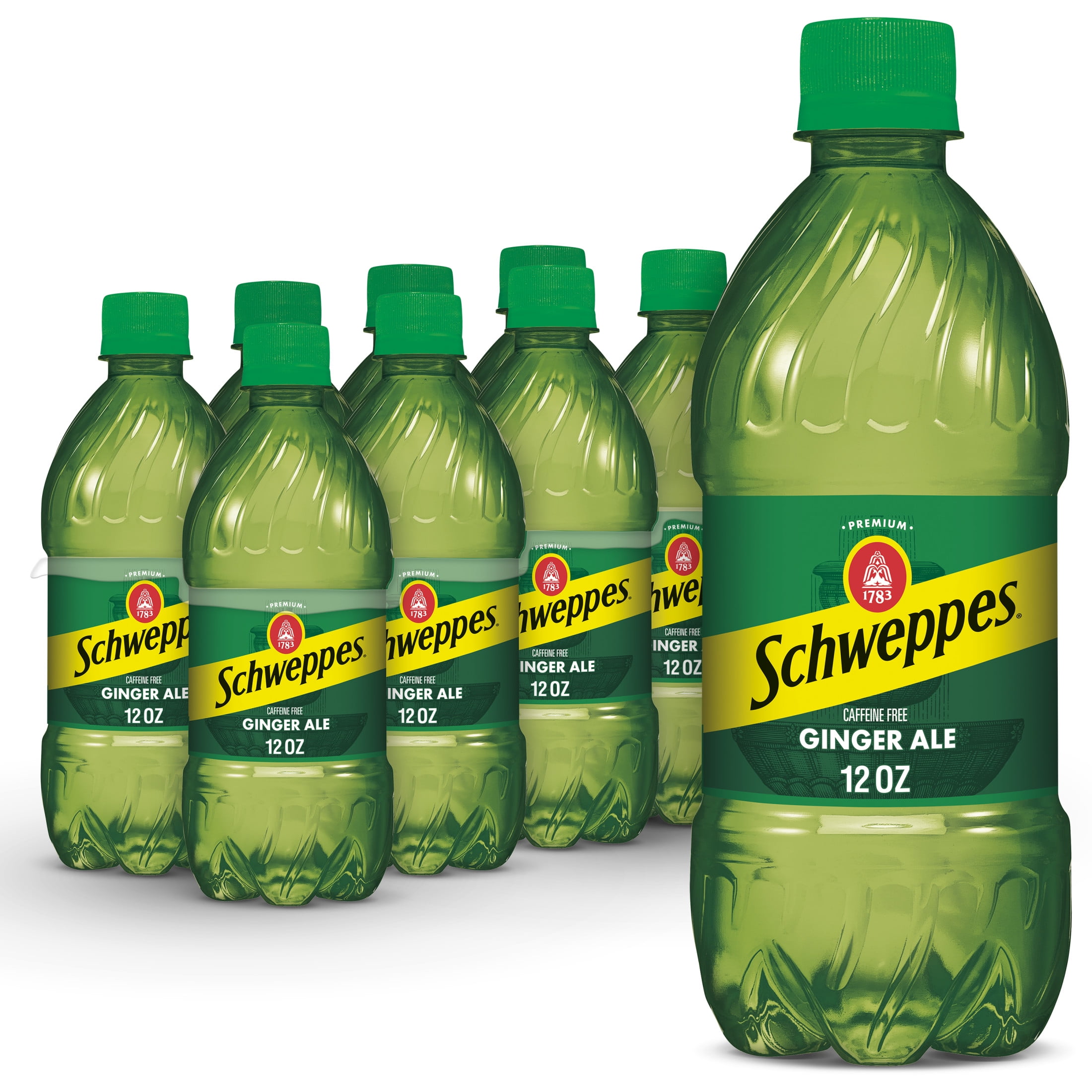 Schweppes Caffeine-Free Ginger Ale Soda Pop, Refreshing Carbonated ...