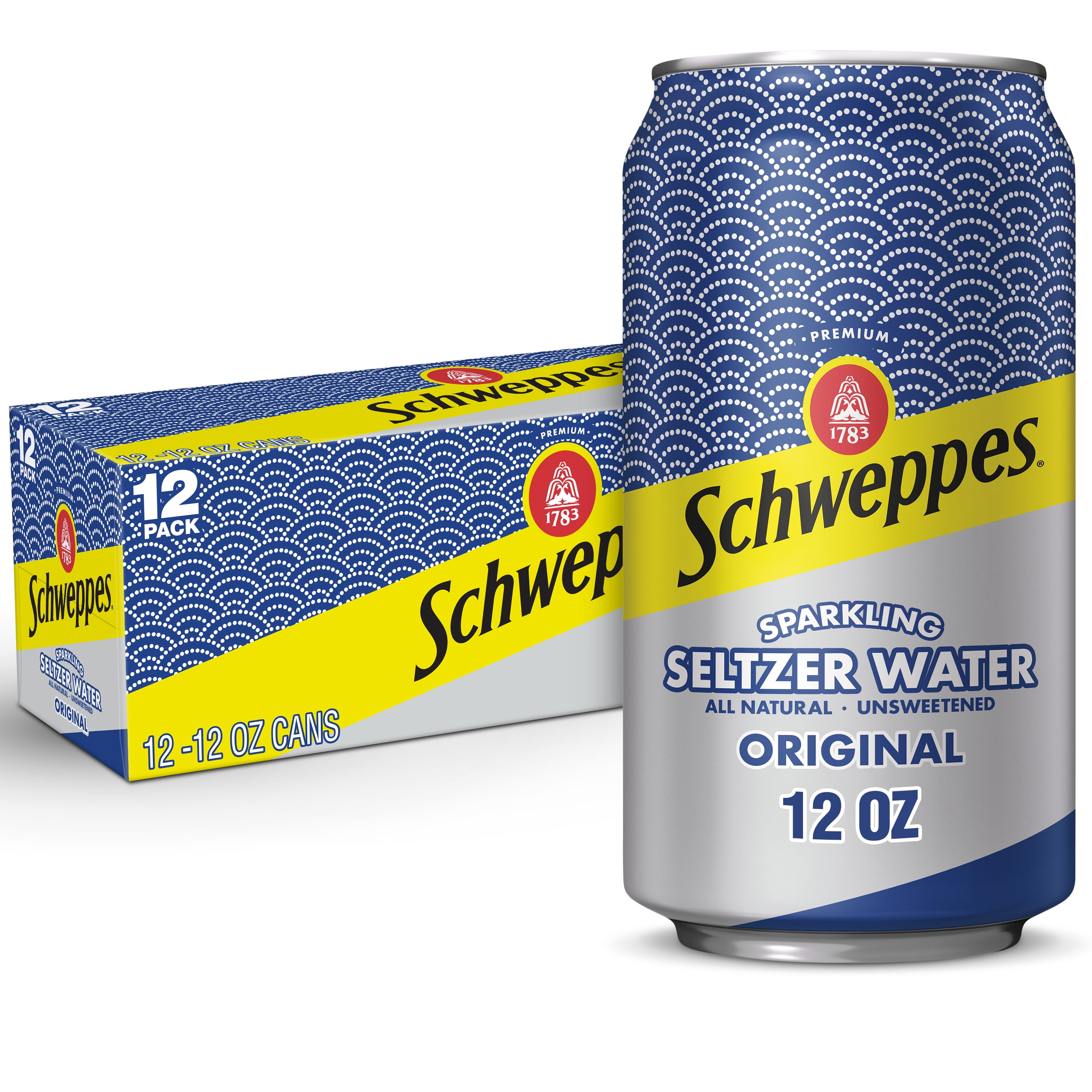 Schweppes Caffeine Free Original Sparkling Seltzer Water, 12 fl oz, 12 ...