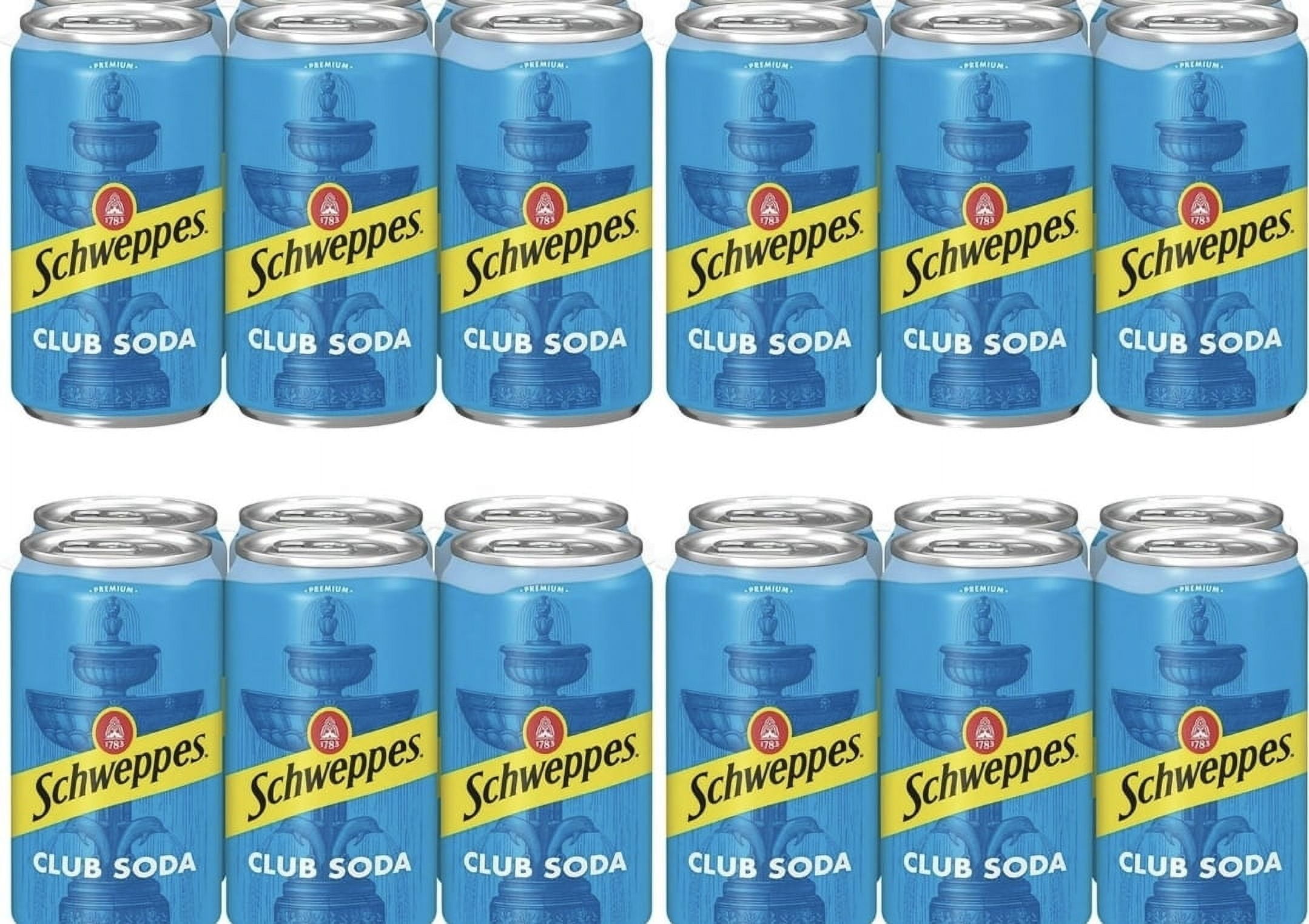 Westernmby Schweppes Club Soda Water, Mini Cans, 7.5 oz, 24-Pack ...