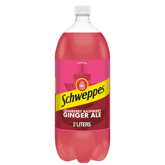 Schweppes Premium Cranberry Raspberry Ginger Ale Beverage, 2.1 qt ...