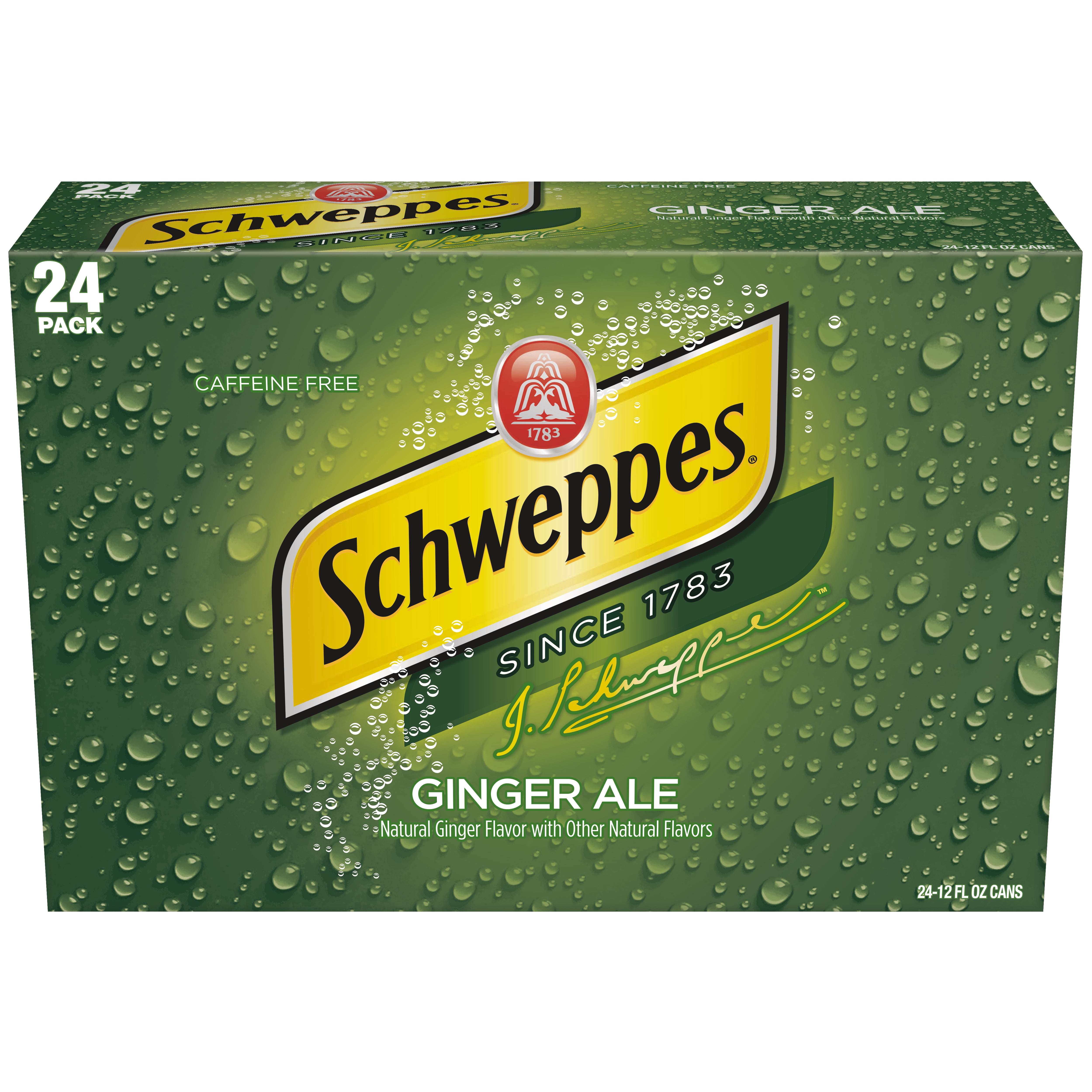 Schweppes Ginger Ale Soda Pop, 12 Fl Oz, 24 Pack Cans - Walmart.com