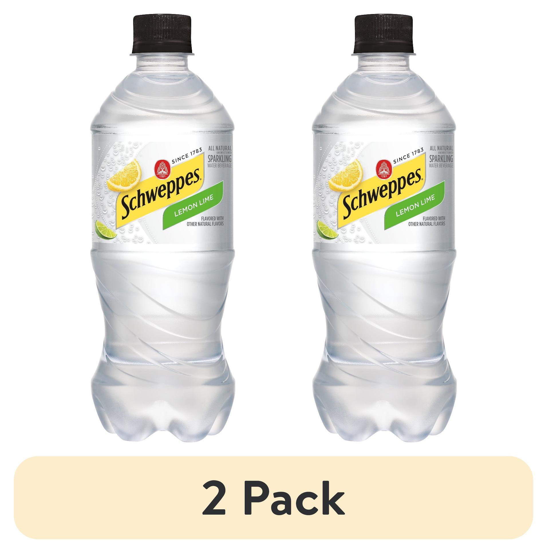 (2 pack) Schweppes Lemon Lime Sparkling Water Beverage, 20 fl oz bottle - Walmart.com