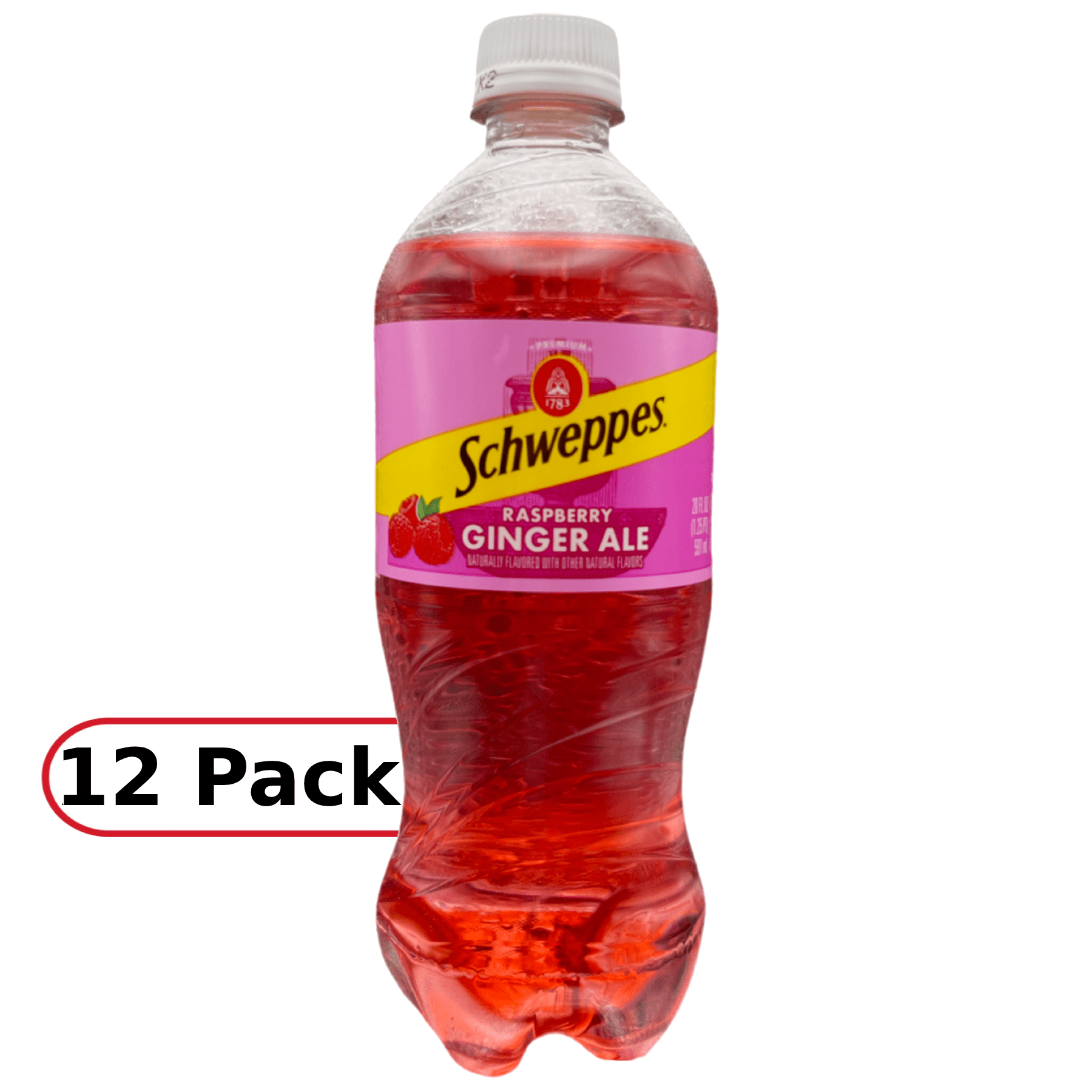 Schweppes Grocery: Raspberry Ginger Ale, 20 Fl Oz Bottles, 12 Pack ...