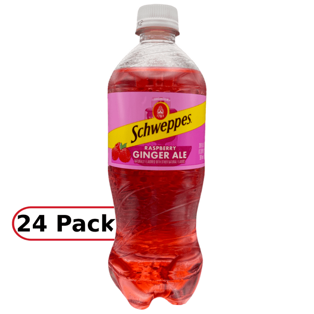 Schweppes Raspberry Ginger Ale, 20 Fl Oz Bottles, 24 Pack - Walmart.com