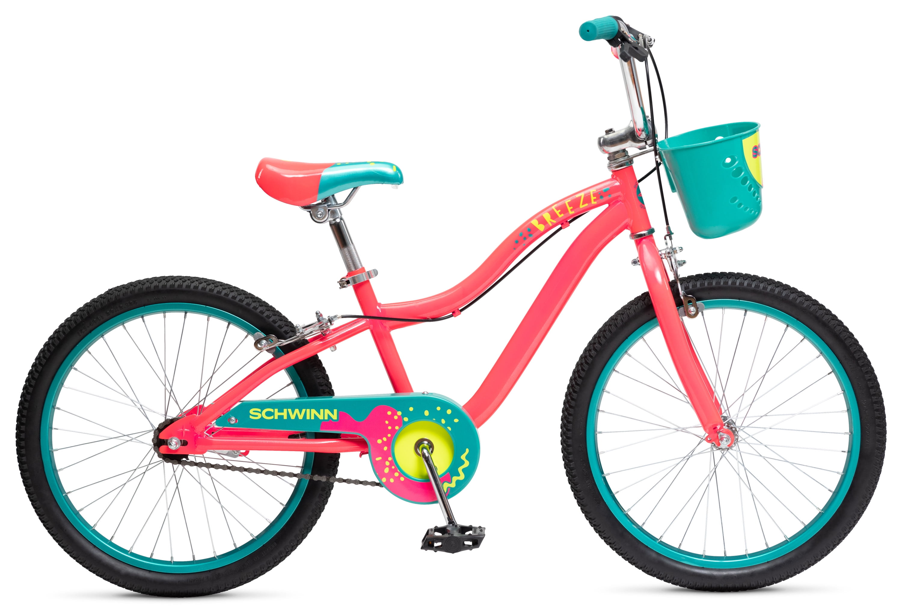Schwinn 20-in. Breeze Girls Kids Bike with Basket, Pink - Walmart.com
