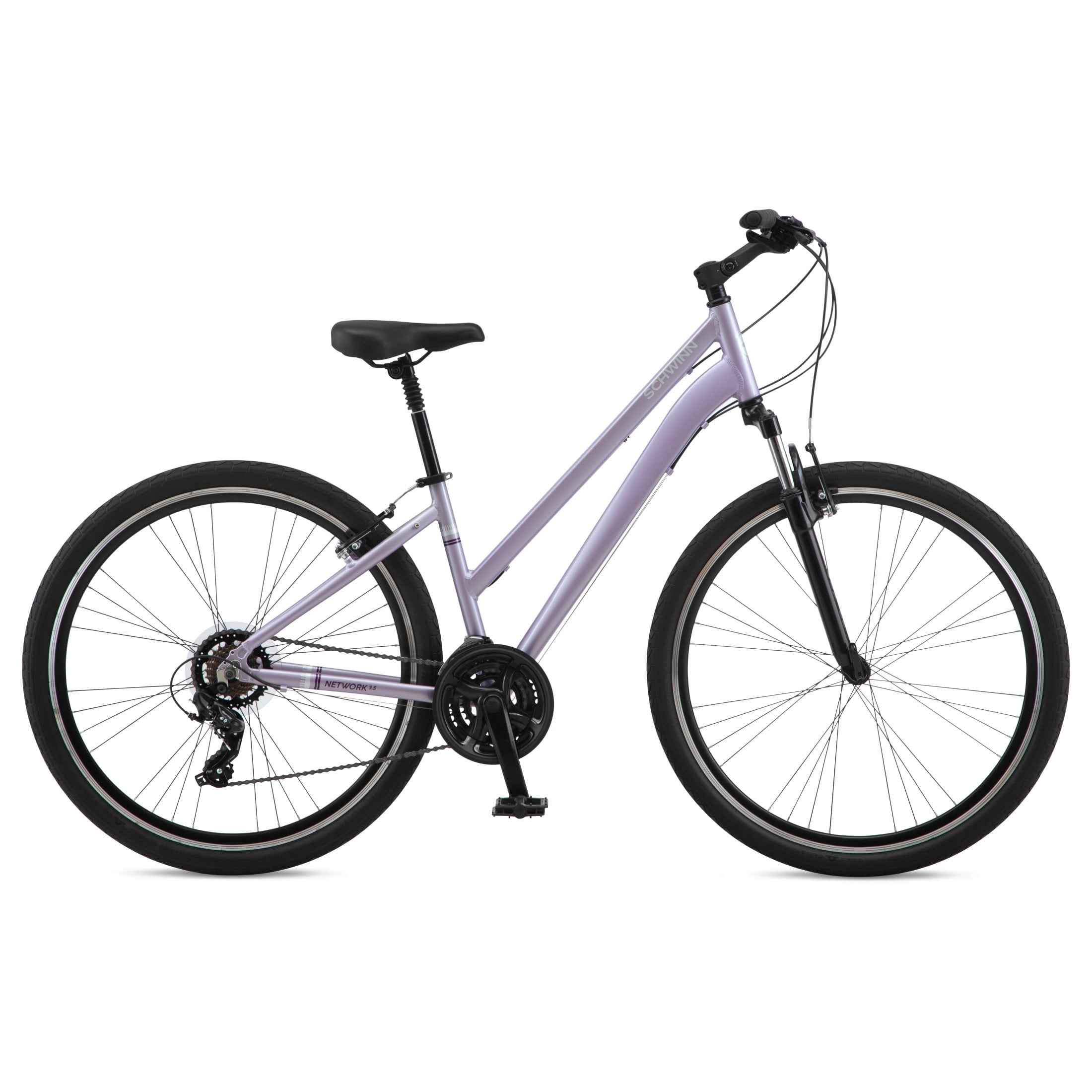 Schwinn Network 3.5 Hybrid Fitness Bike, 700c Wheels, 21 Speed, Purple ...