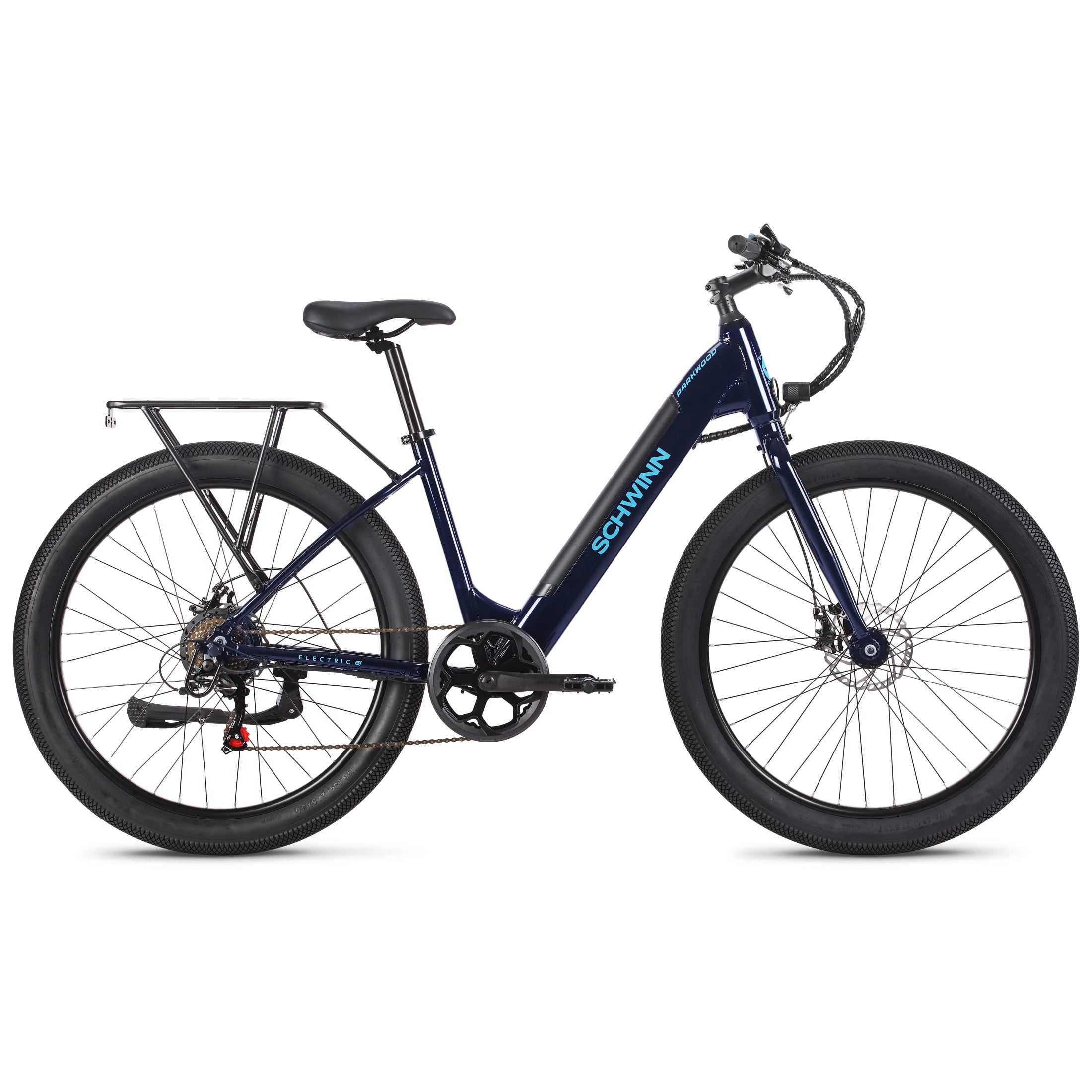 Schwinn Parkwood Electric Comfort Hybrid Bike , 27.5 Inch Wheel, Blue ...