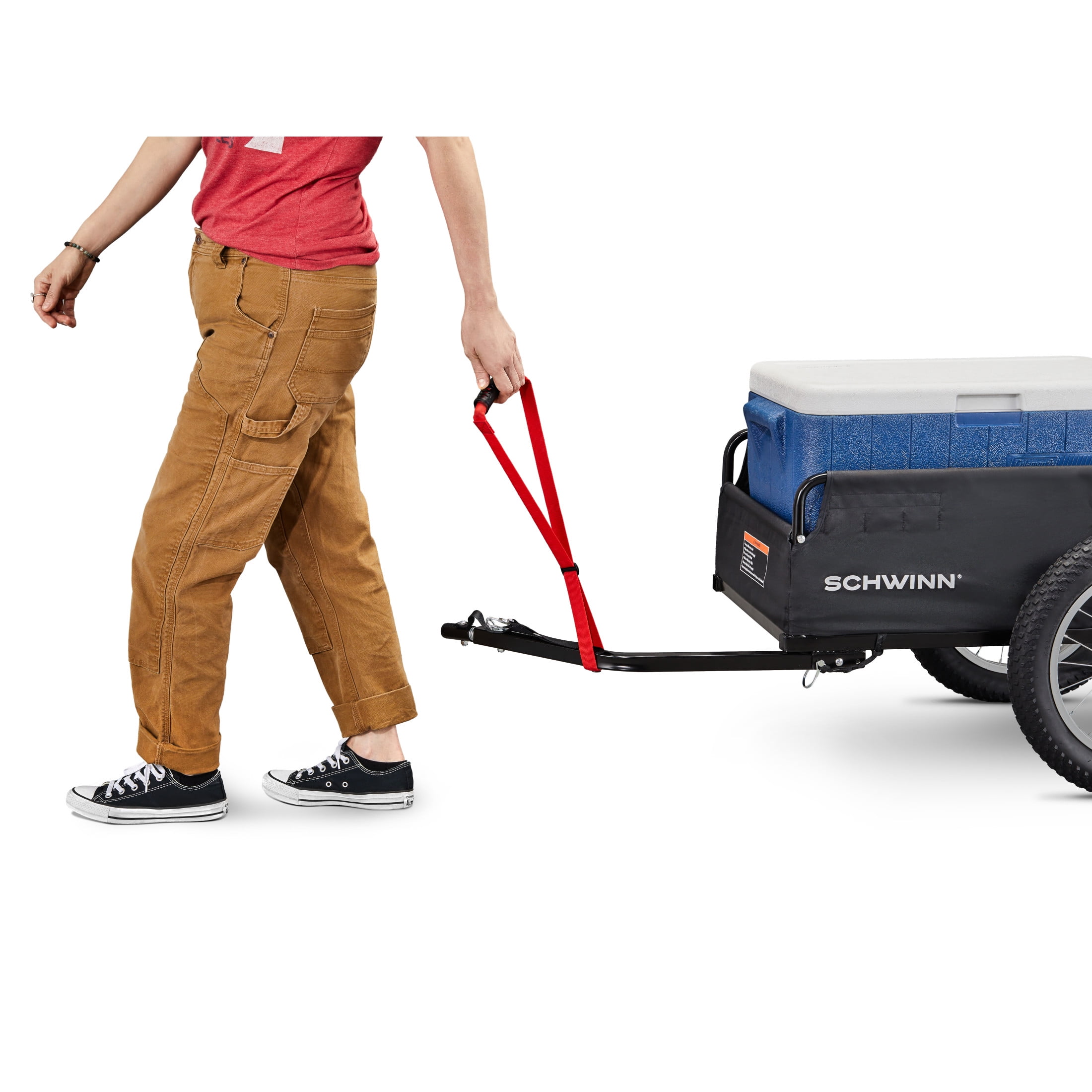 Schwinn Porter Pull Behind Bicycle Cargo Trailer, Large Volume Knobby ...