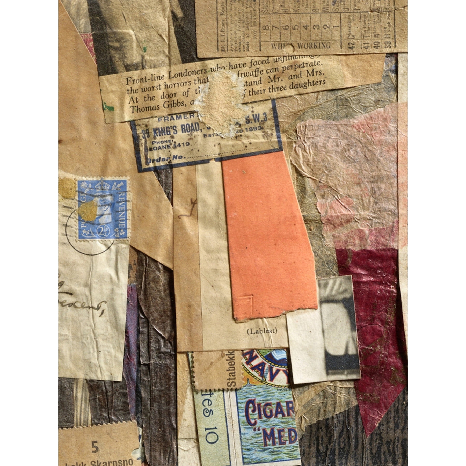 Schwitters Dada Cigar Abstract Collage Extra Large XL Wall Art Poster ...
