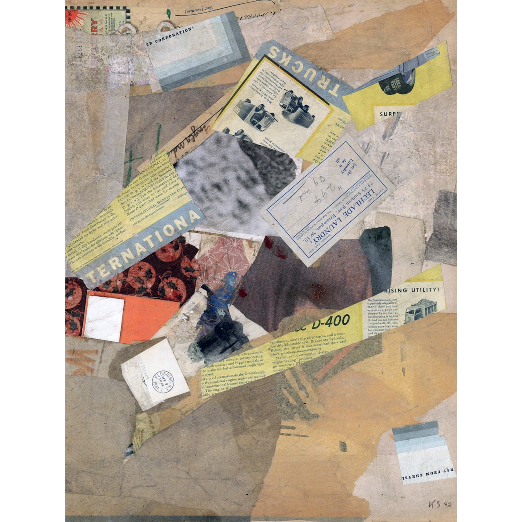 Schwitters Dada Tenrationa Collage Extra Large XL Wall Art Poster Print ...