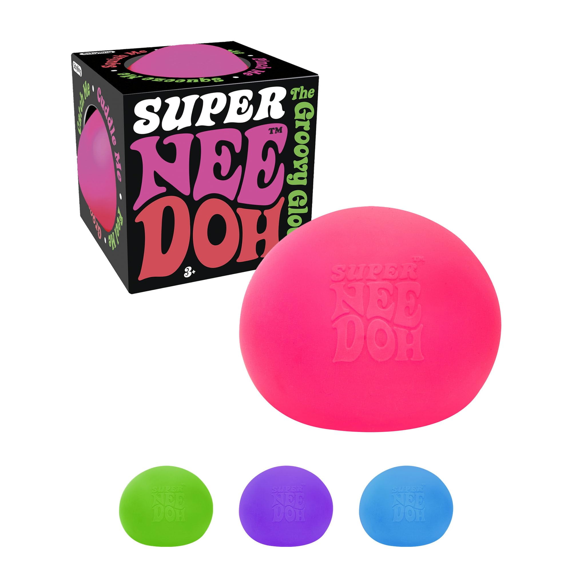 Schylling Brand Original Super Nee Doh Stress Ball Fidget Toy - Huge 4.5" in Diameter - Jumbo ...