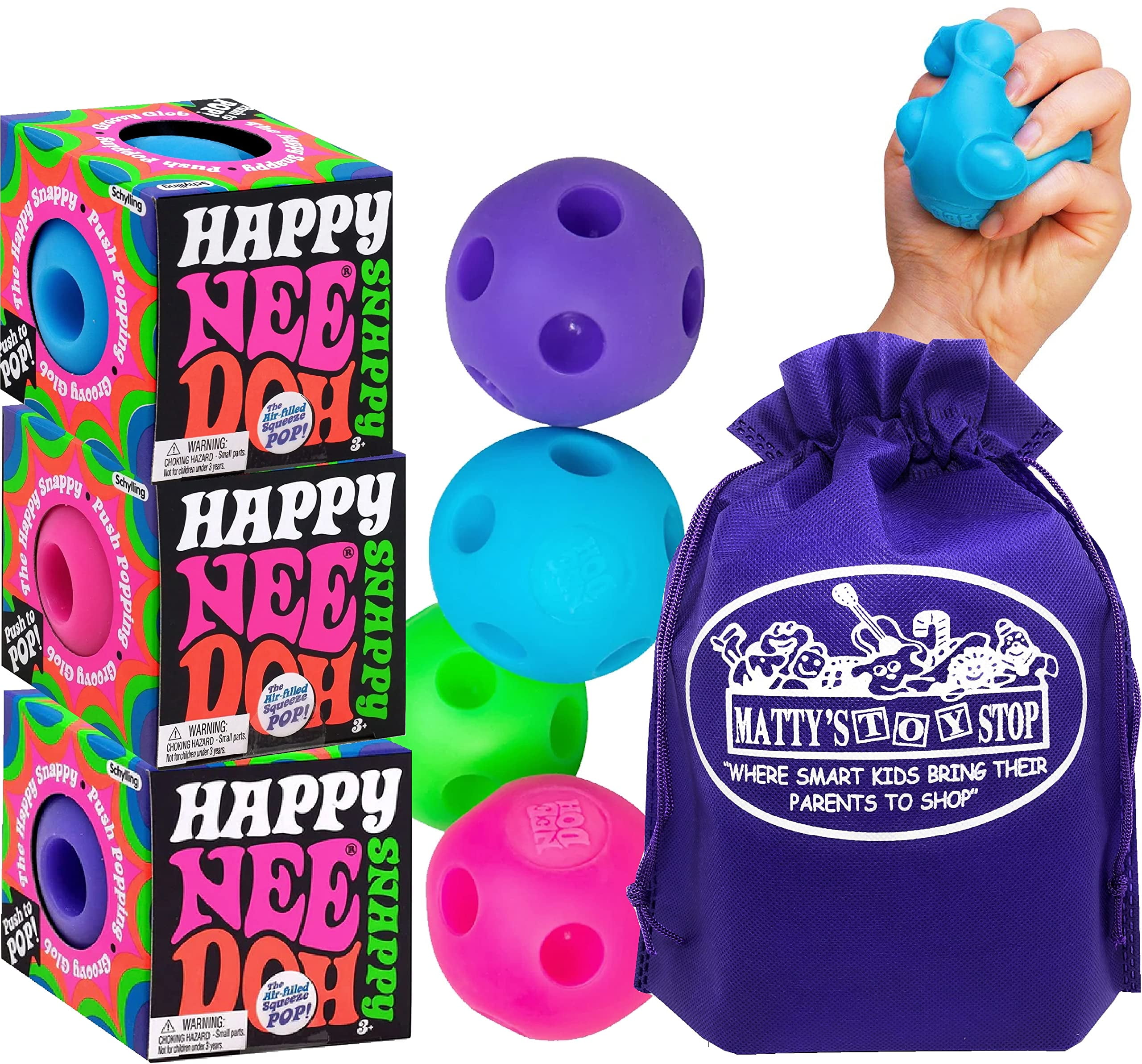 Schylling Happy Snappy NeeDoh...Groovy Glob! Squishy, Squeezy, Popping ...