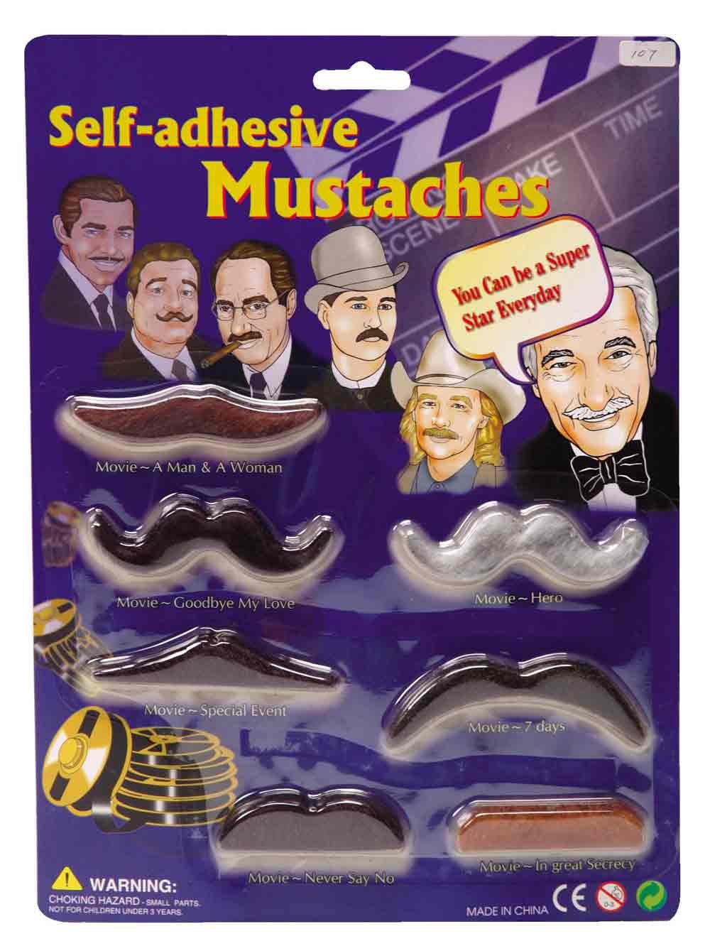 Schylling Mustaches Self-Adhesive - COPY - 7489 - Walmart.com