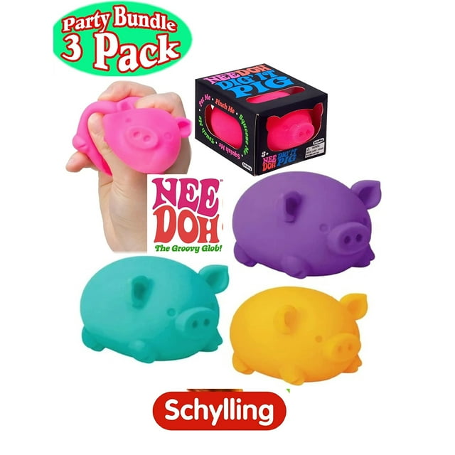 Schylling Nee Doh Dig' It Pig Groovy Globe Squishy, Squeezy, Stretchy ...