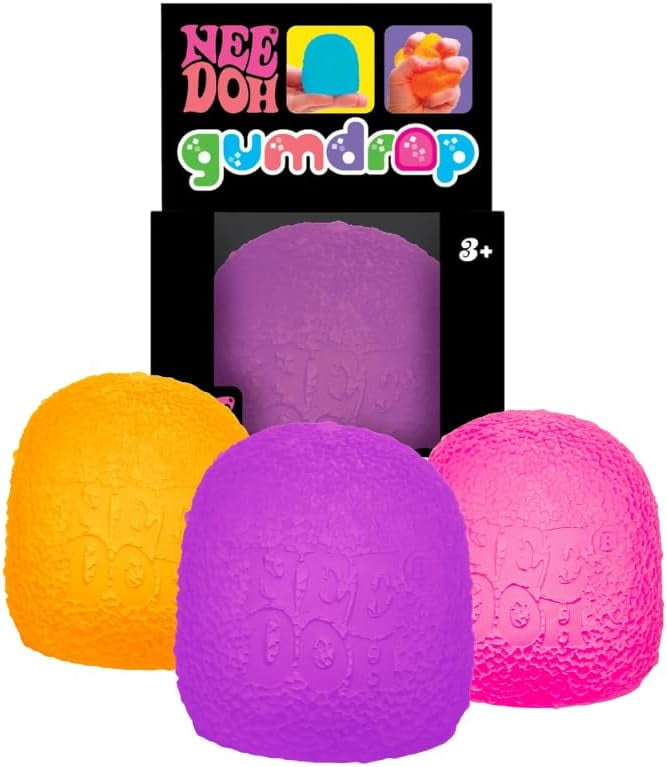 Schylling NeeDoh Gumdrop Textured Sensory Fidget Toy Colors May Vary (3 Pack) - Walmart.com