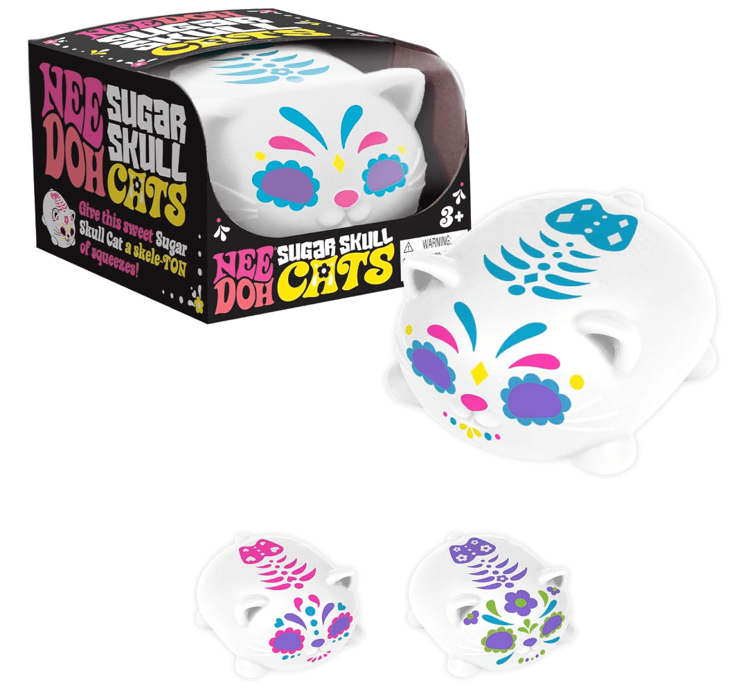 Schylling: NeeDoh Sugar Skull Cool Cats - Sensory Squeeze Toy ...