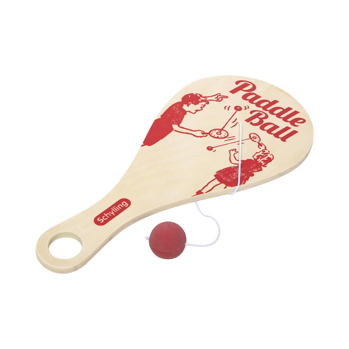 Schylling Paddle Ball - Classic Game Made KMC2with Real Wood - Ages 5 ...