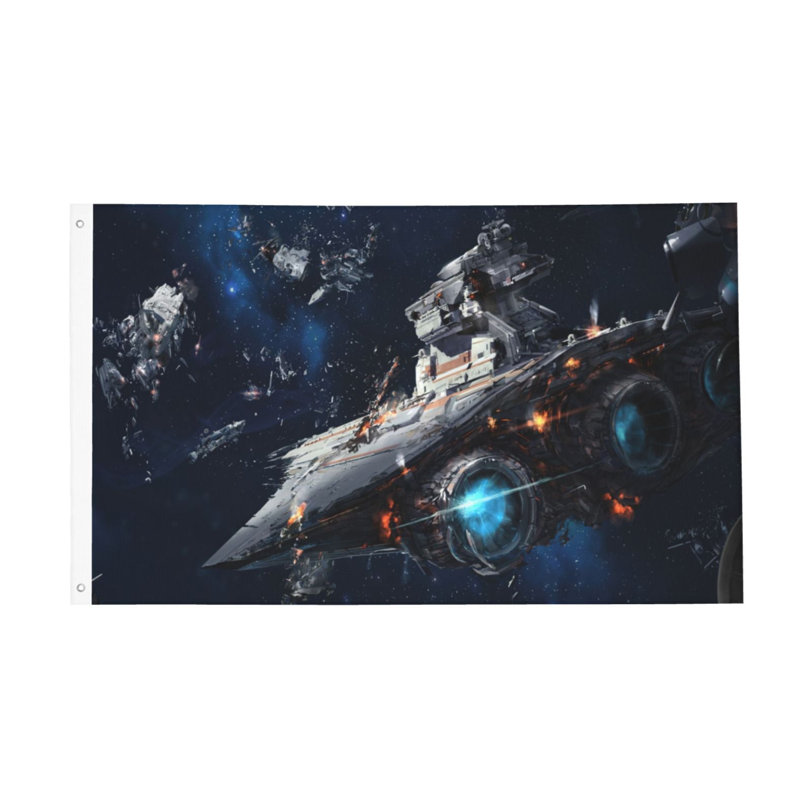 Sci Fi Art Spaceship Space Wars Flag 3x5 Ft Outdoor Indoor With Grommet ...
