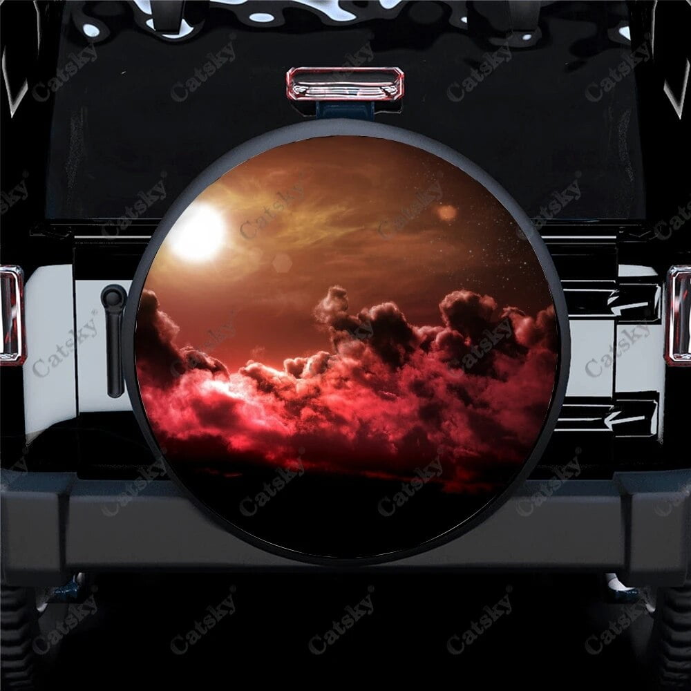 Sci Fi Artistic Print Spare Tire Cover Waterproof Tire Wheel Protector