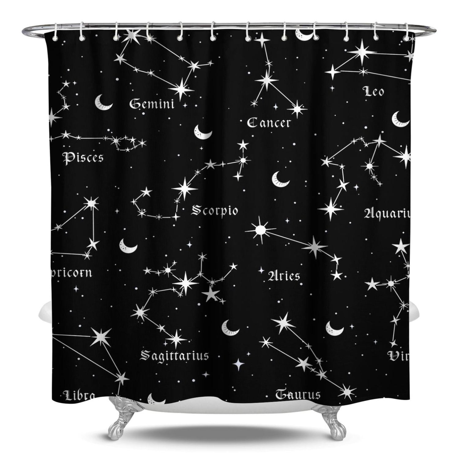 Sci-Fi Lovers Shower Curtain Outer Space Bathroom Decor Waterproof ...
