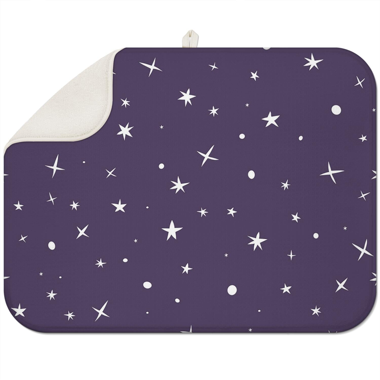 Sci-Fi Lovers Space Geek Dish Drying Mat 3-Layer Thick Absorbent ...