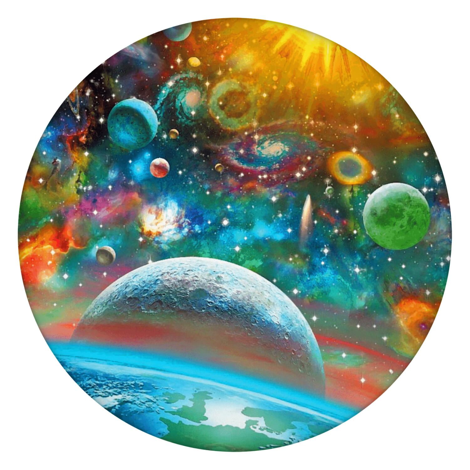 Sci-Fi Lovers Space Themed Round Tablecloth 100% Waterproof & Windproof for Outdoor Dining ...