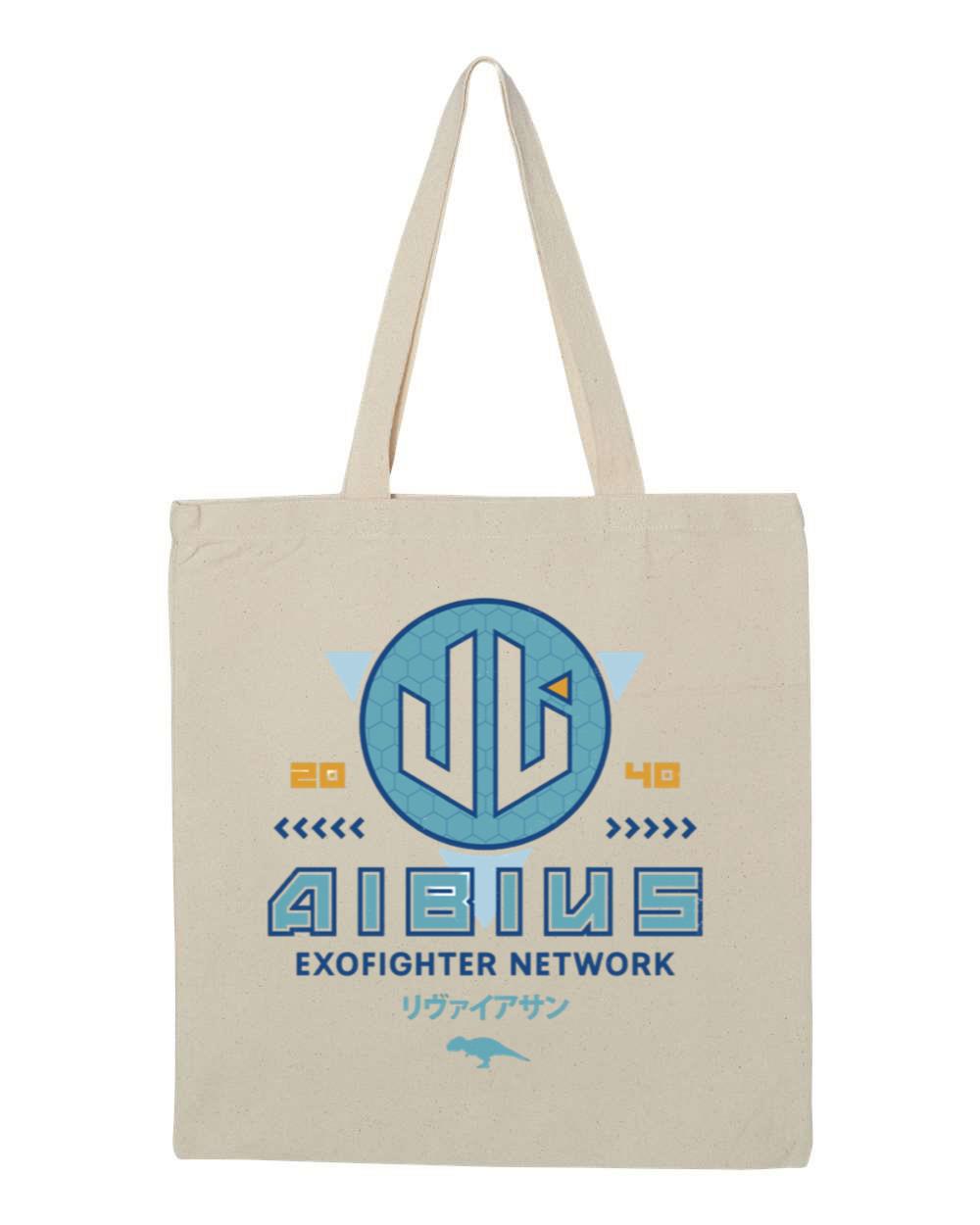 Sci-Fi Mech Tote Bag with Exofighter Code and Futuristic Emblem ...