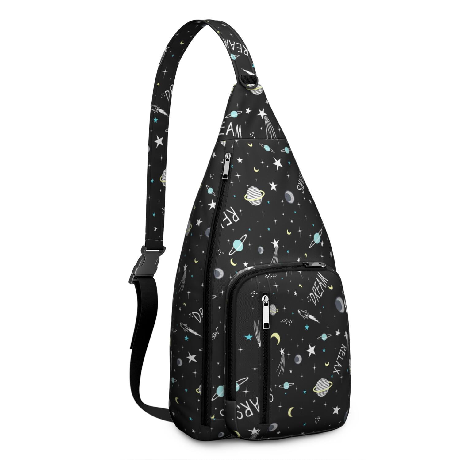 Sci-Fi Space Design Crossbody Bag - Waterproof Lightweight Sling Pack ...