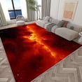 Sci-Fi Style Nebula Universe Print Washable Rug For Living Room Indoor ...