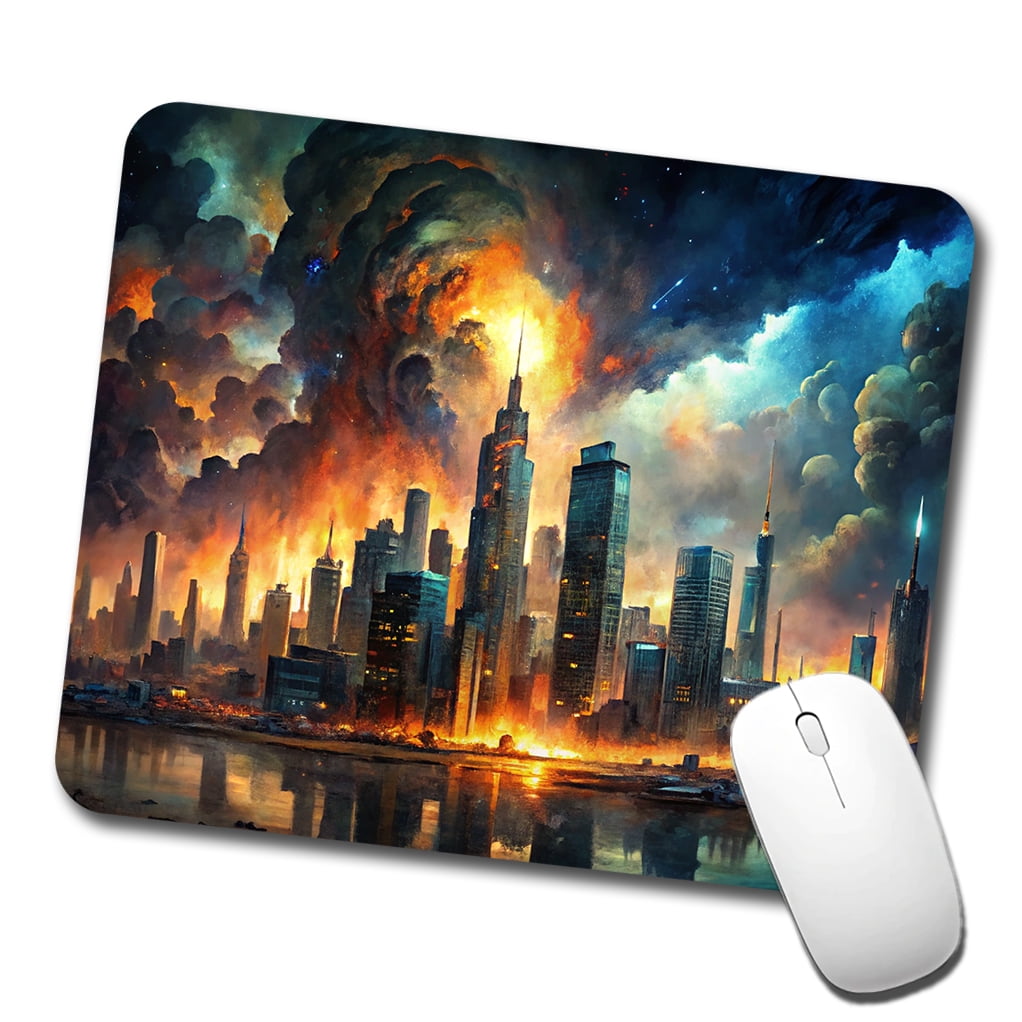 Sci-fi Apocalypse End Of The World Cityscape Mouse Pad Low Profile ...
