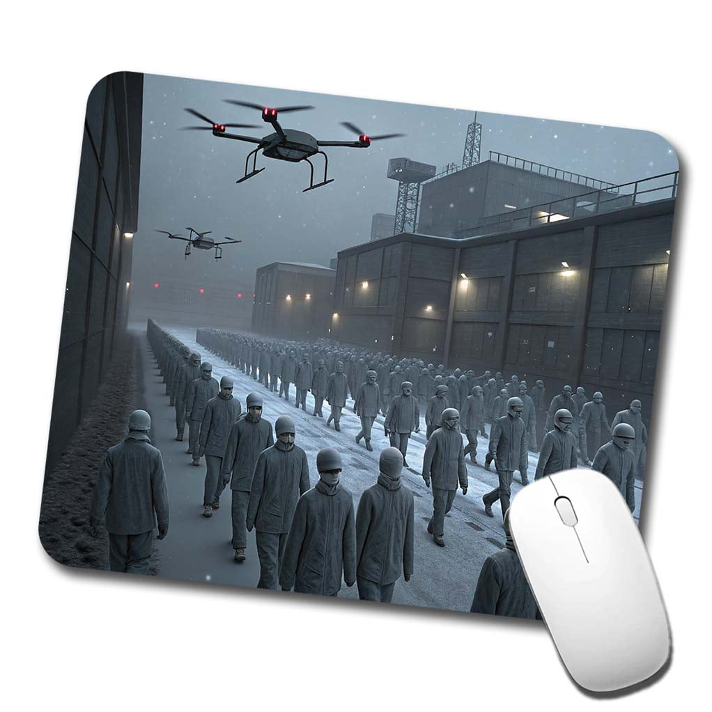 Sci-fi Futuristic Dystopian Society of Mindless Drones Mouse Pad Low ...