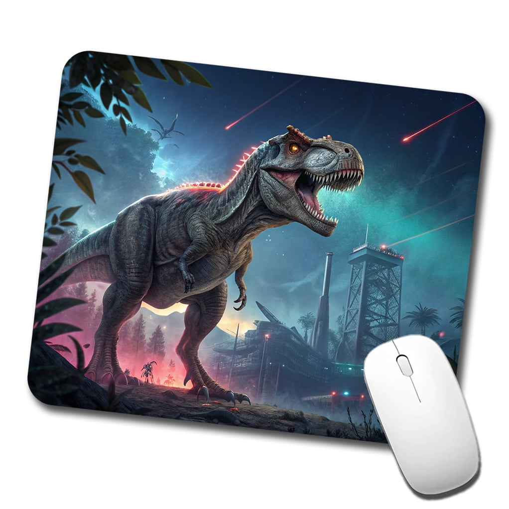 Sci-fi Futuristic T-Rex Dinosaur Mouse Pad Low Profile Gaming Mat ...