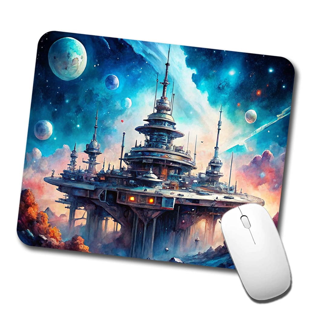 Sci-fi Military Space Station Mouse Pad Low Profile Gaming Mat ...