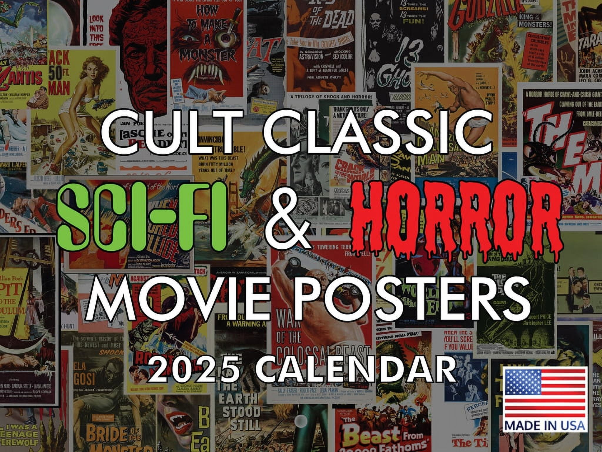 SciFi Horror Movie Calendar 2025 Wall Calander Monthly 12 Month ...